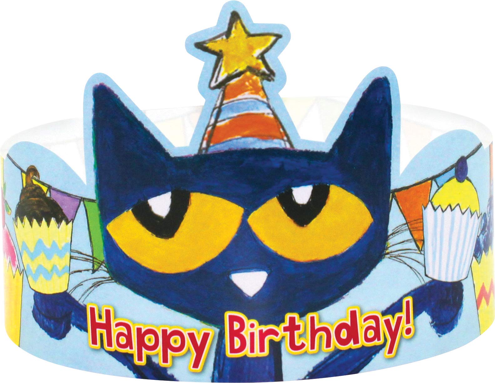 Snapklik.com : Pete The Cat Happy Birthday Crowns