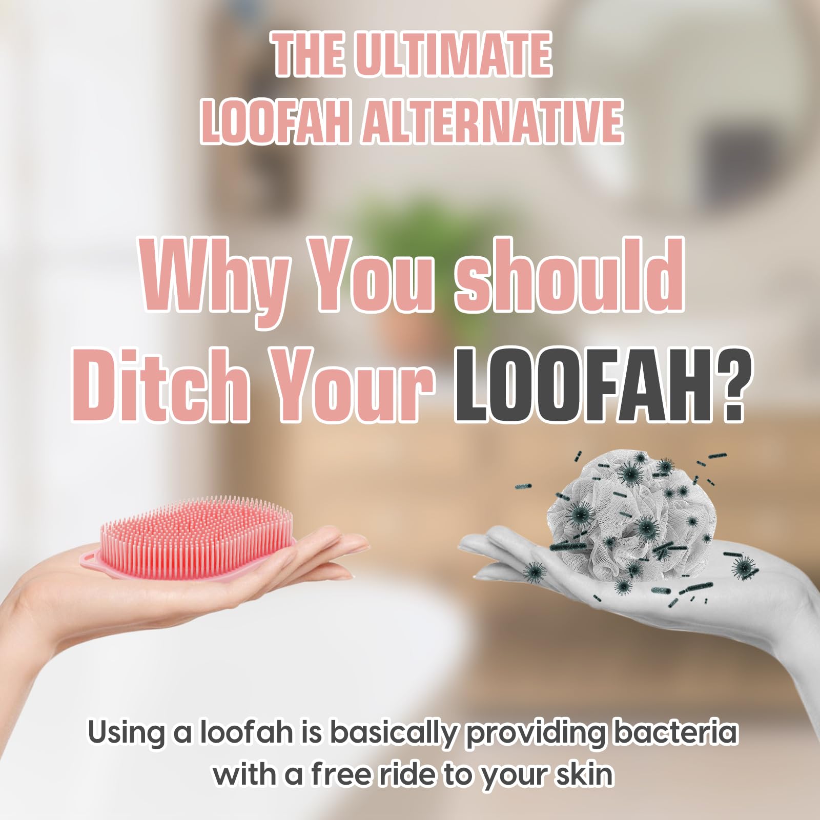 Snapklik.com : Silicone Loofah For Women - Exfoliating Body Scrubber ...