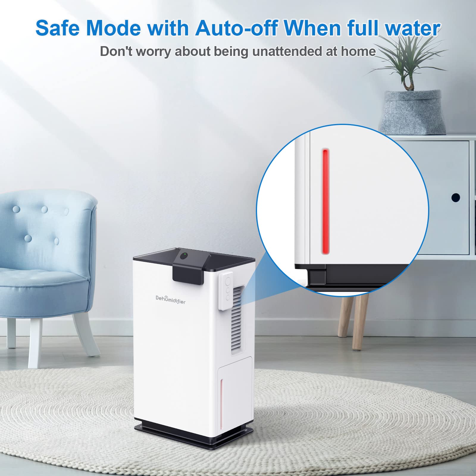 AIUSEVO Dehumidifiers for Home with Remote Control, Up to 580 Sq ft ...