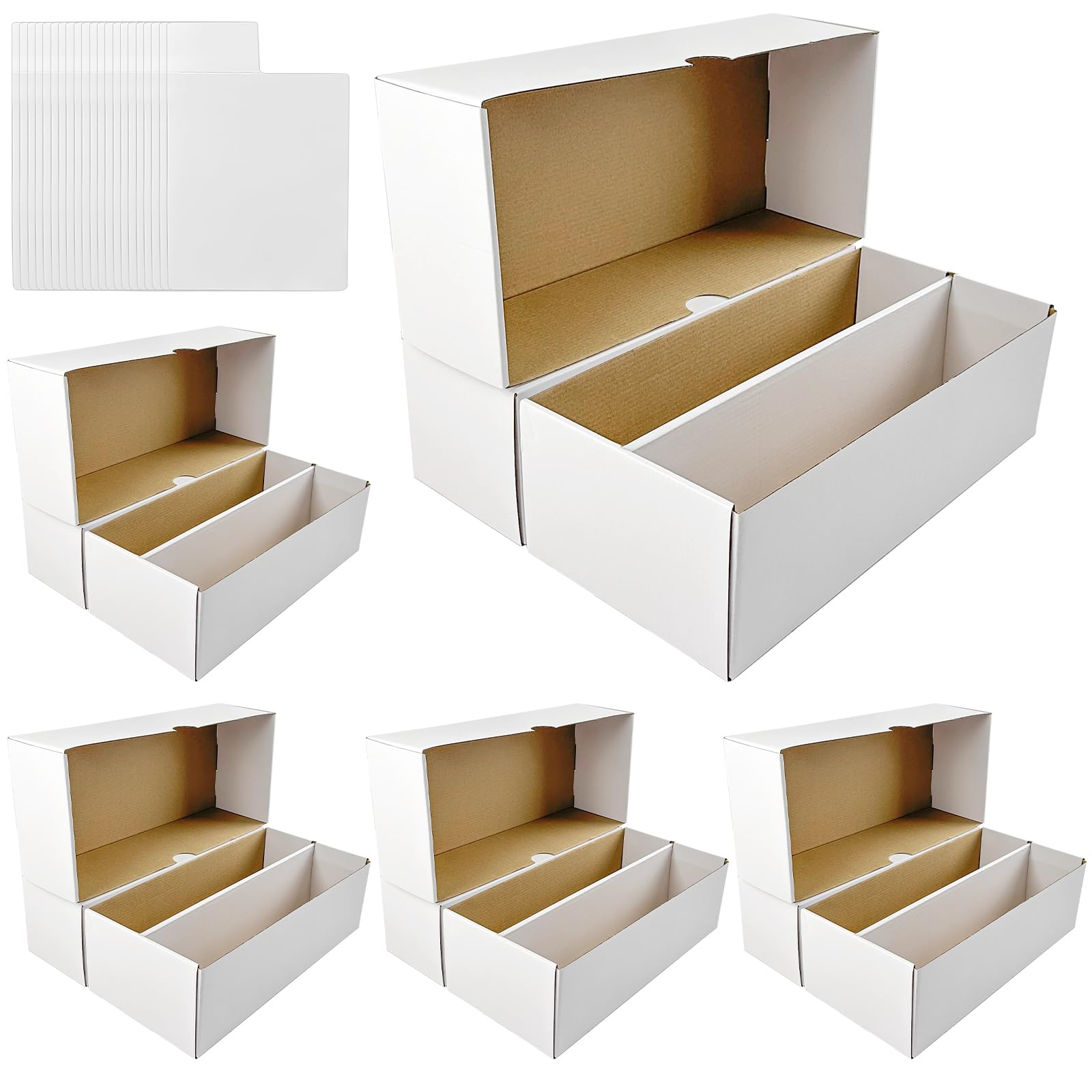 Snapklik.com : 5 Set Trading Card Box 1600 Count Gaming Card Storage ...