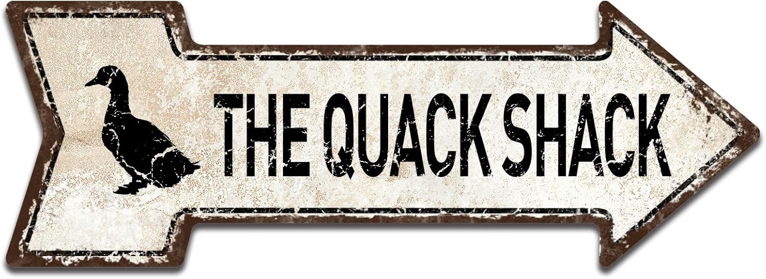 Amazon.com: Mukuko Rustic Metal "The Quack Shack" Duck Signs - Outdoor ...