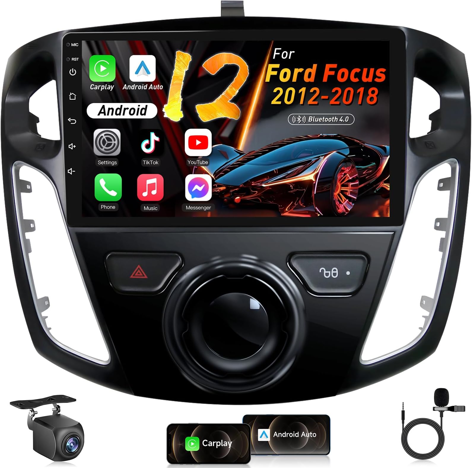 Amazon.com: Ford Focus Car Stereo Radio 2012-2018 with Carplay/Android ...