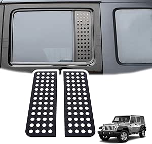 Amazon.com: Phamyor Rear Door Window Glass Decals Aluminum Alloy Glass ...
