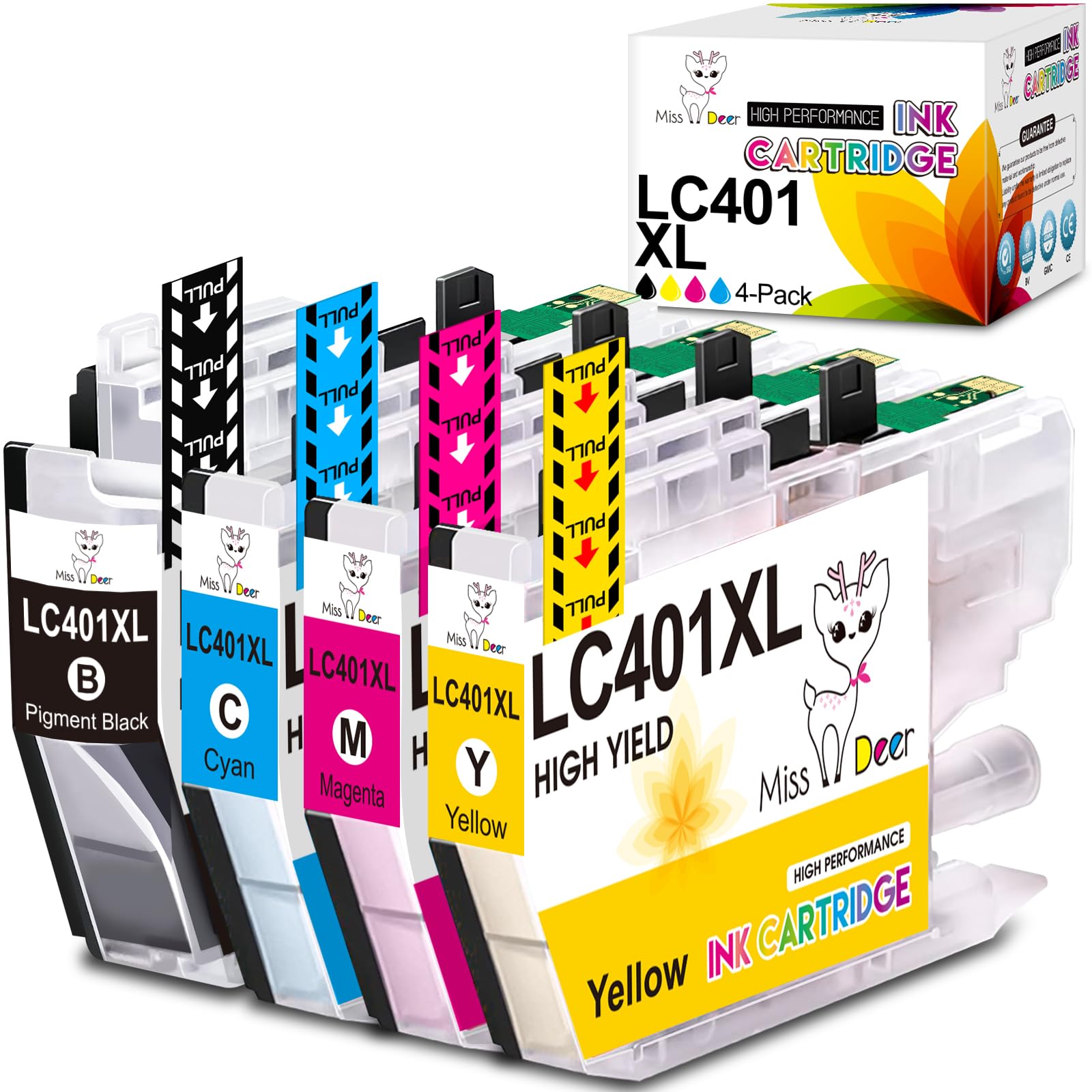 Amazon.com: Miss Deer LC401XL Ink Cartridges for Brother Printer ...