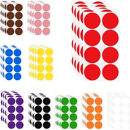 5cm Runde Punktaufkleber Farbkodierung Etiketten Markierungspunkte - 10 ...