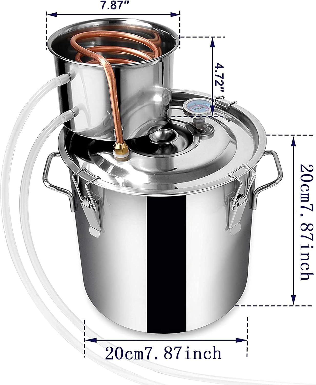 Buy XXJJ Moonshine Still, Alcohol Still, Stainless Steel Water Alcohol ...