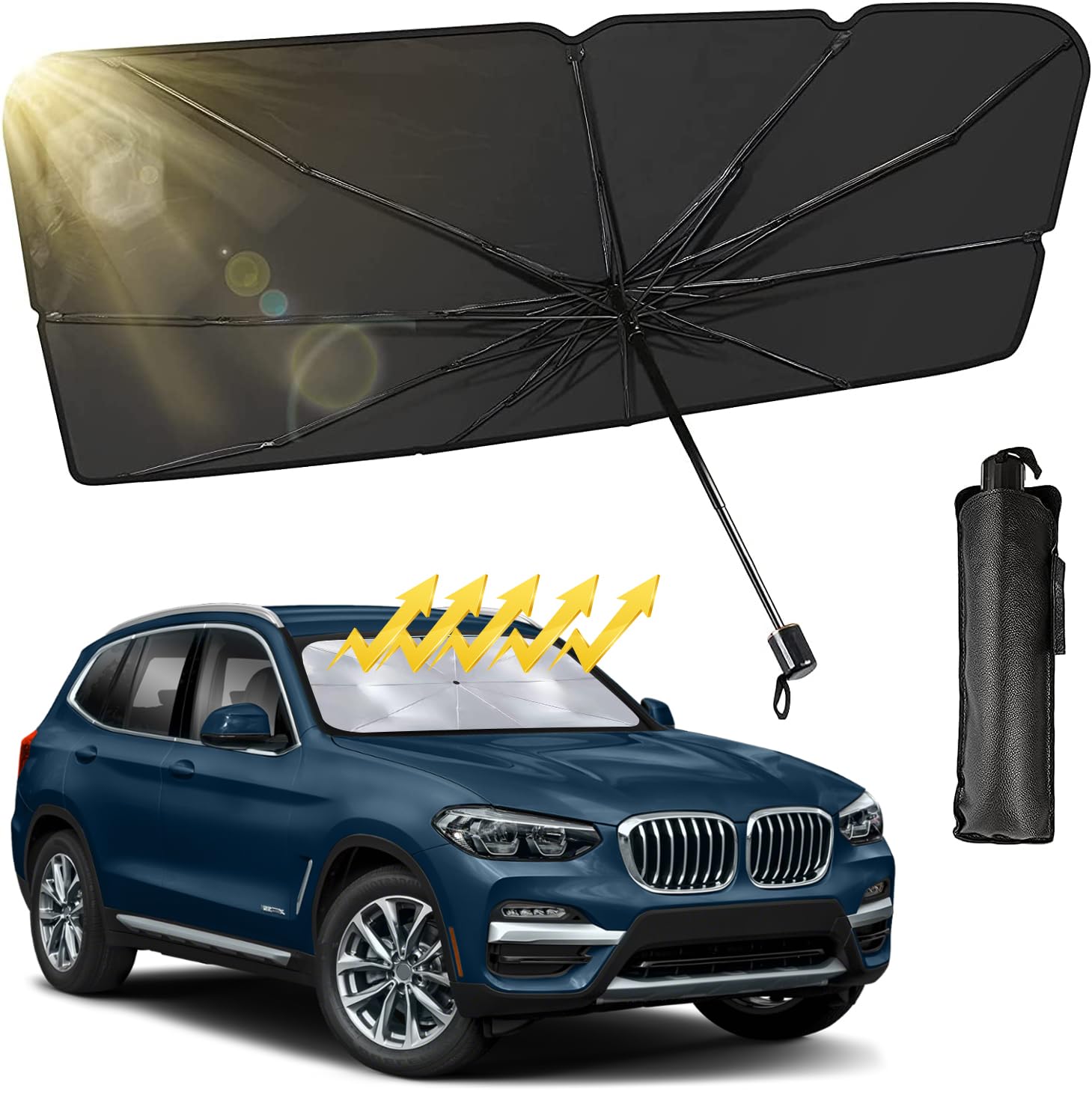 Parasol para Auto, Parasol para Parabrisas de Coche Plegable, Cubre Sol ...