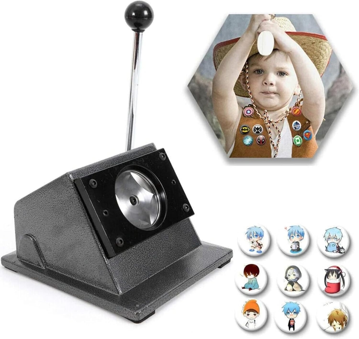 Button Paper Cutter, DIY Round Badges Paper Circle Cutter, Round Paper ...