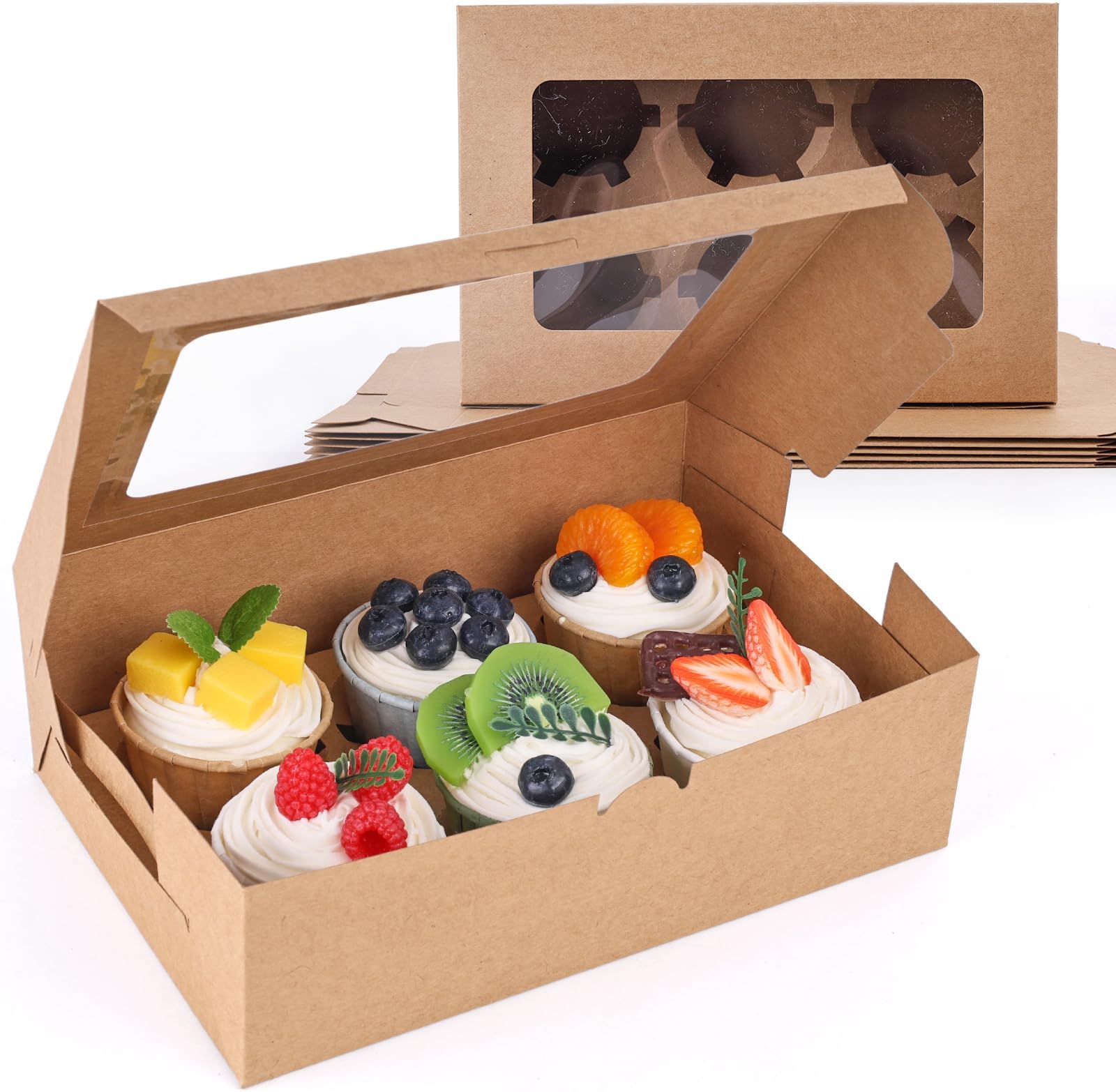 Amazon.com: Mini Cupcake Box 5-Pack, Holds 24 Mini Cupcakes, CupCake ...