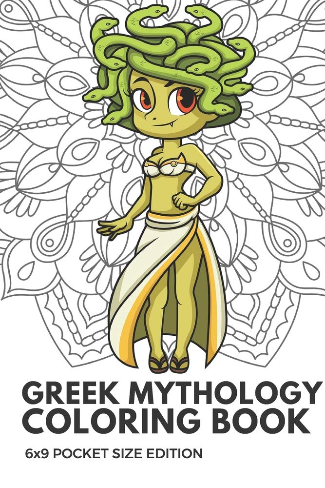 Greek Mythology Coloring Book 6x9 Pocket Size Edition: Color Book with ...