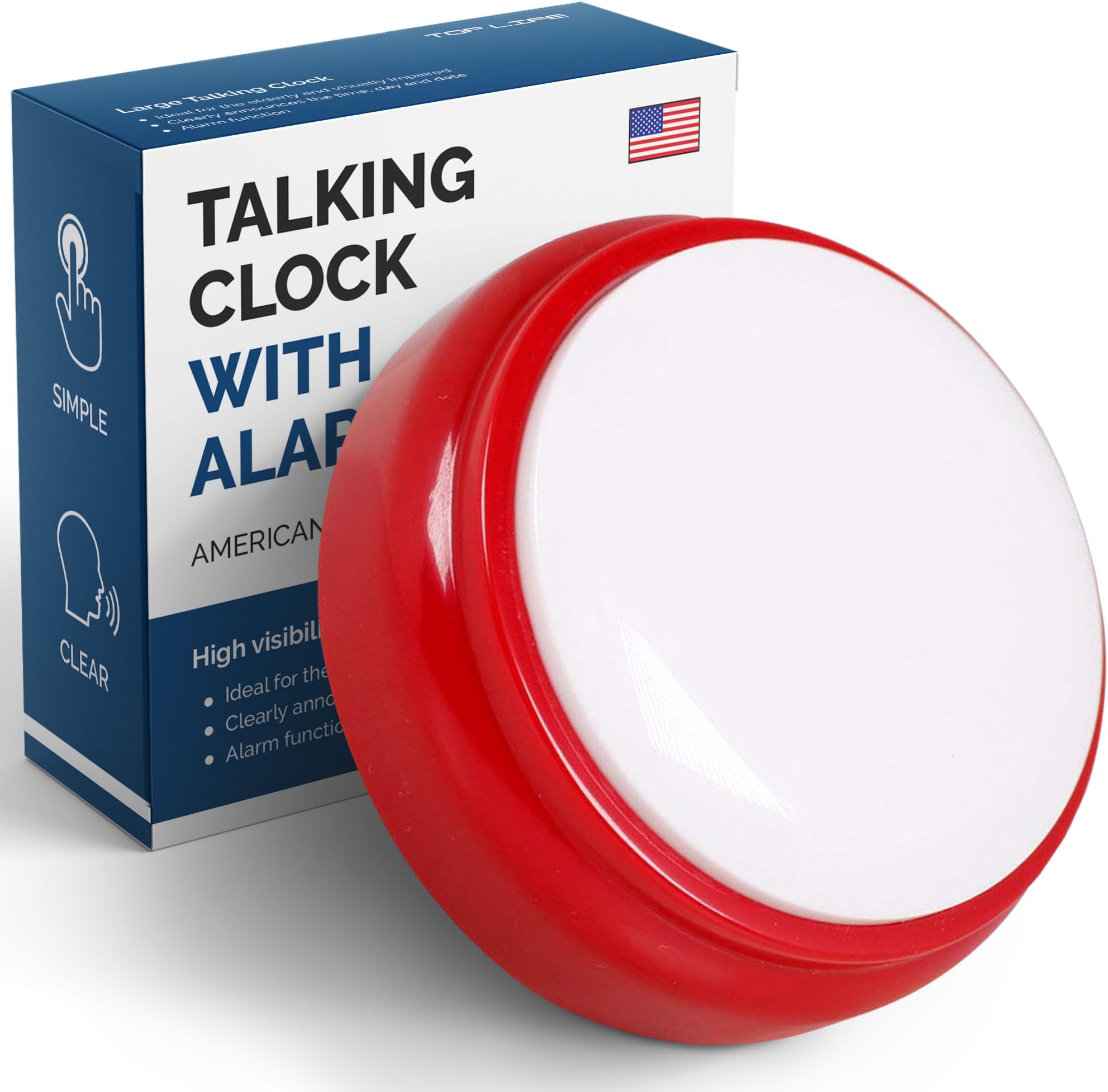 Amazon.com: Large Talking Clock for Visually impaired- Telling Time ...
