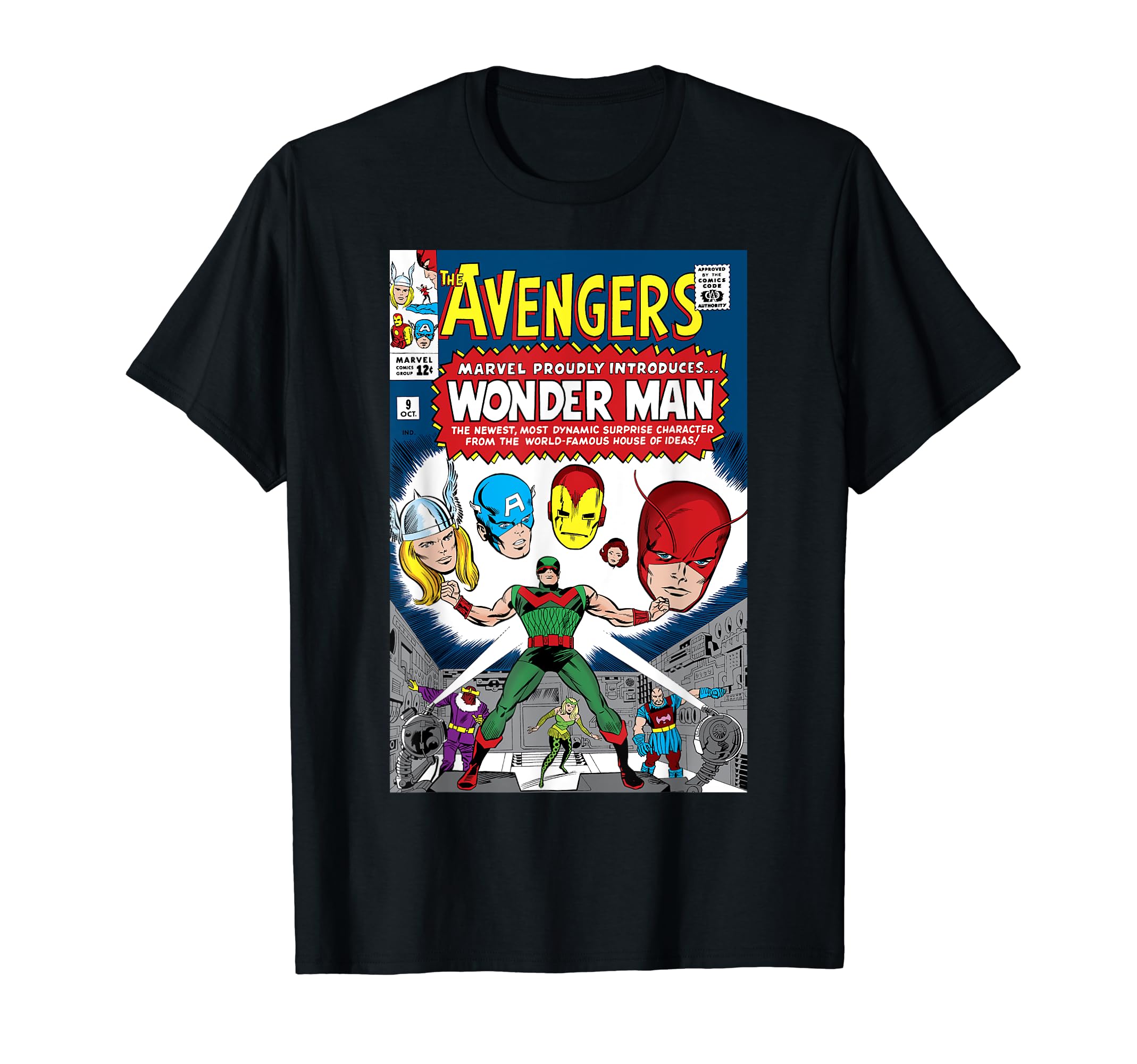Amazon.com: Marvel Avengers Presenting Wonder Man Comic Cover T-Shirt ...