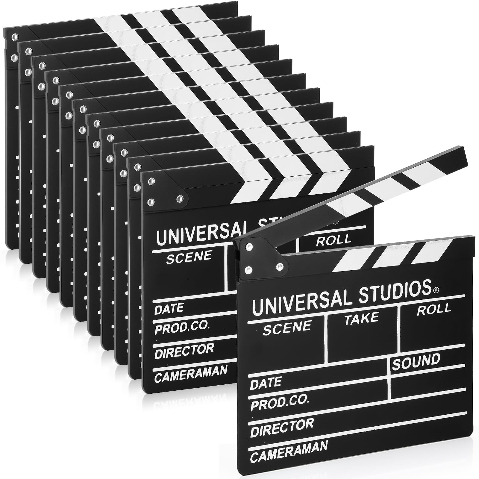 Amazon.com : Wesiti 12 Pcs Movie Film Clap Board 12 x 11'' Clapboard ...