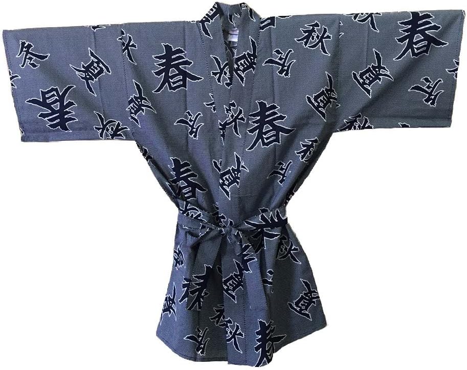 Japanese Calligraphy Design Hapi Coat (Short Kimono) THC162 at Amazon ...