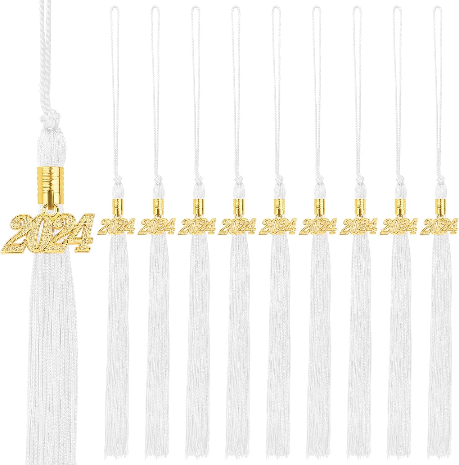 Amazon.com: 10pcs Graduation Tassels with 10pcs 2024 Year Date Charms ...