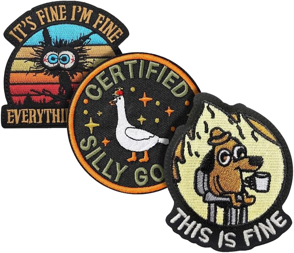 Amazon.com: Sunnine 3 PCS Funny Patches,3" Hook and Loop,Meme ...