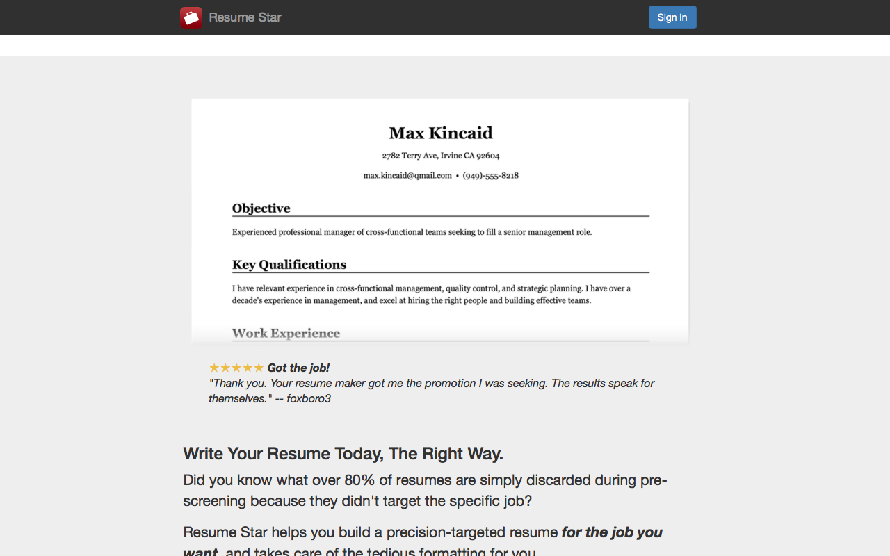 Resume Star: Pro CV Maker and Resume Designer with PDF Output to Help ...