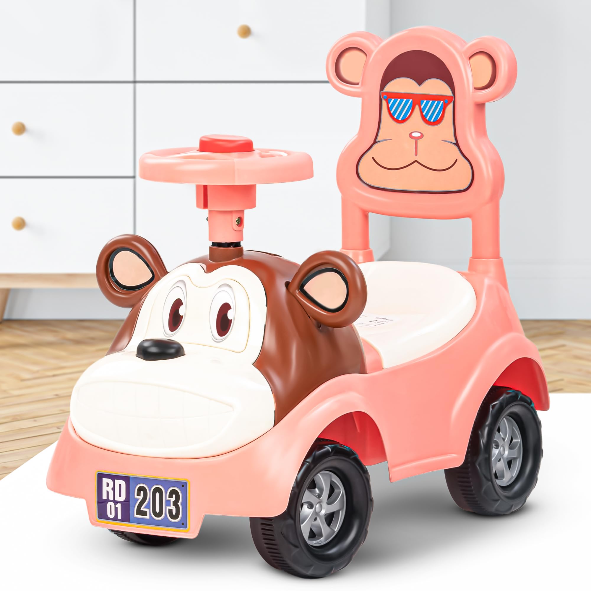 Buy Baybee Noddy Ride on Baby Car for kids, Baby Ride on Car with Music ...