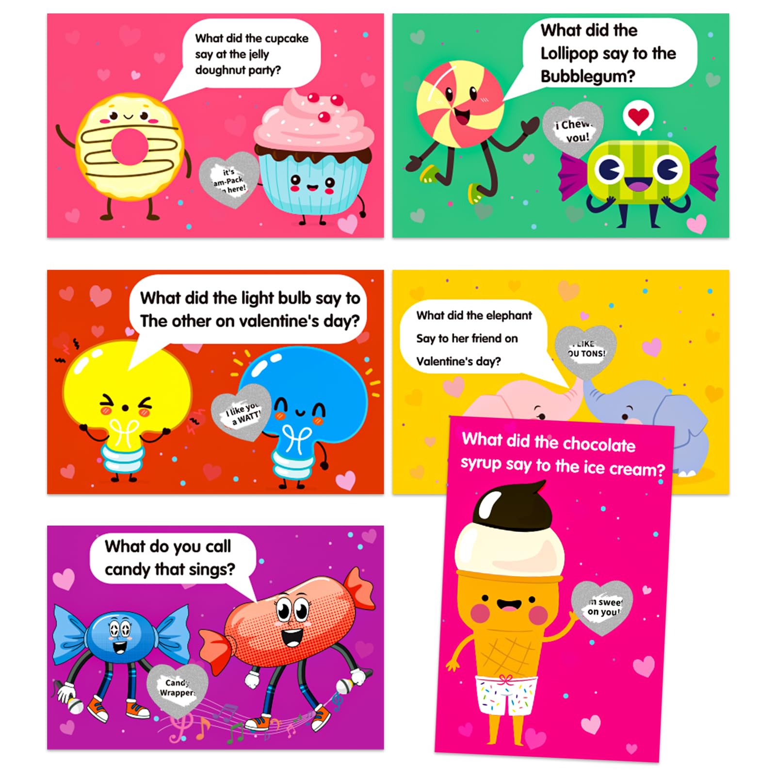 Amazon.com: JUESMOS Valentines Day Cards for Kids 30PCS Funny Scratch ...
