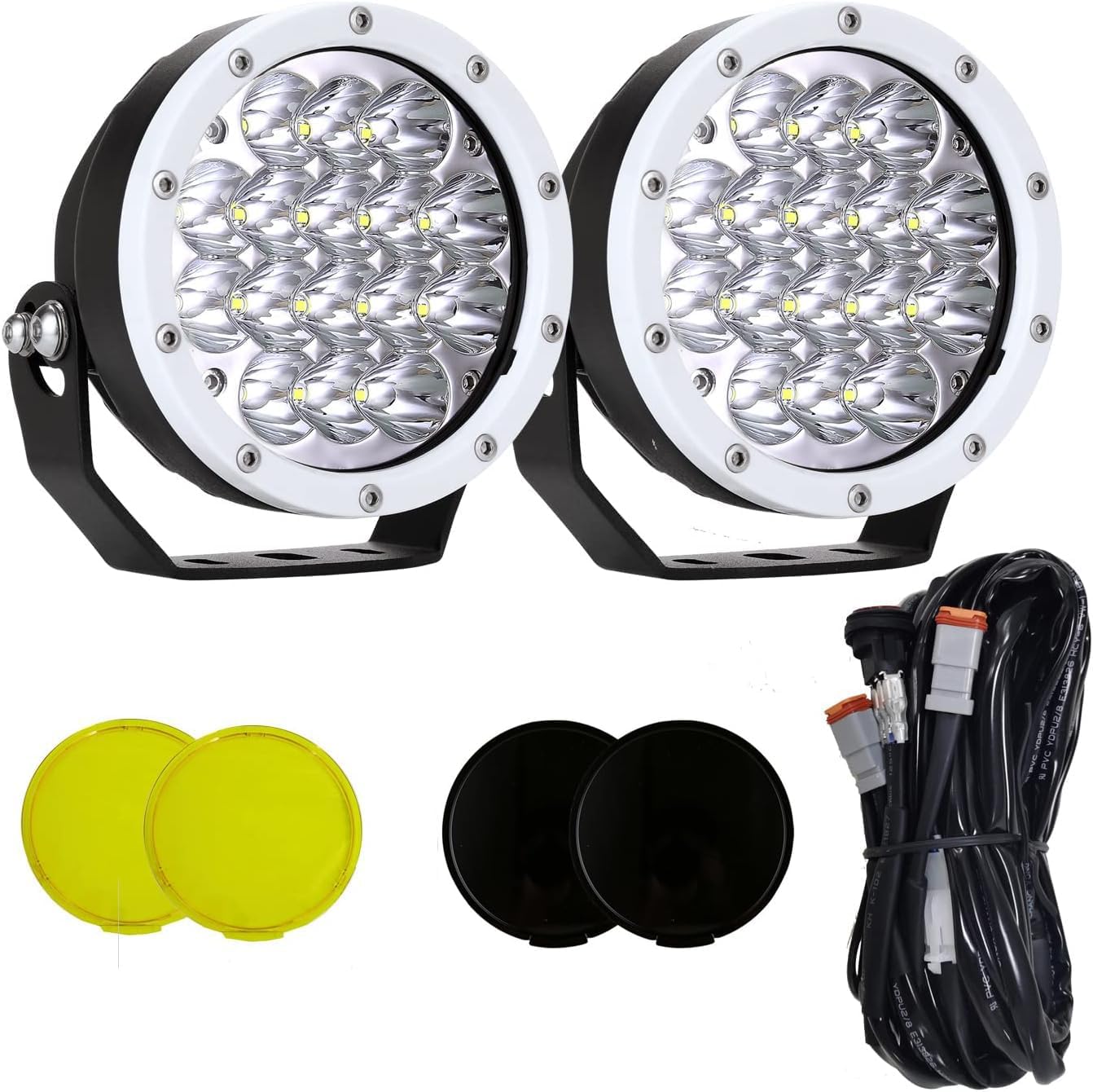 Amazon.com: HEVIUOMS 5 Inch LED Light Pods, 200W 30000LM Side Shooter ...