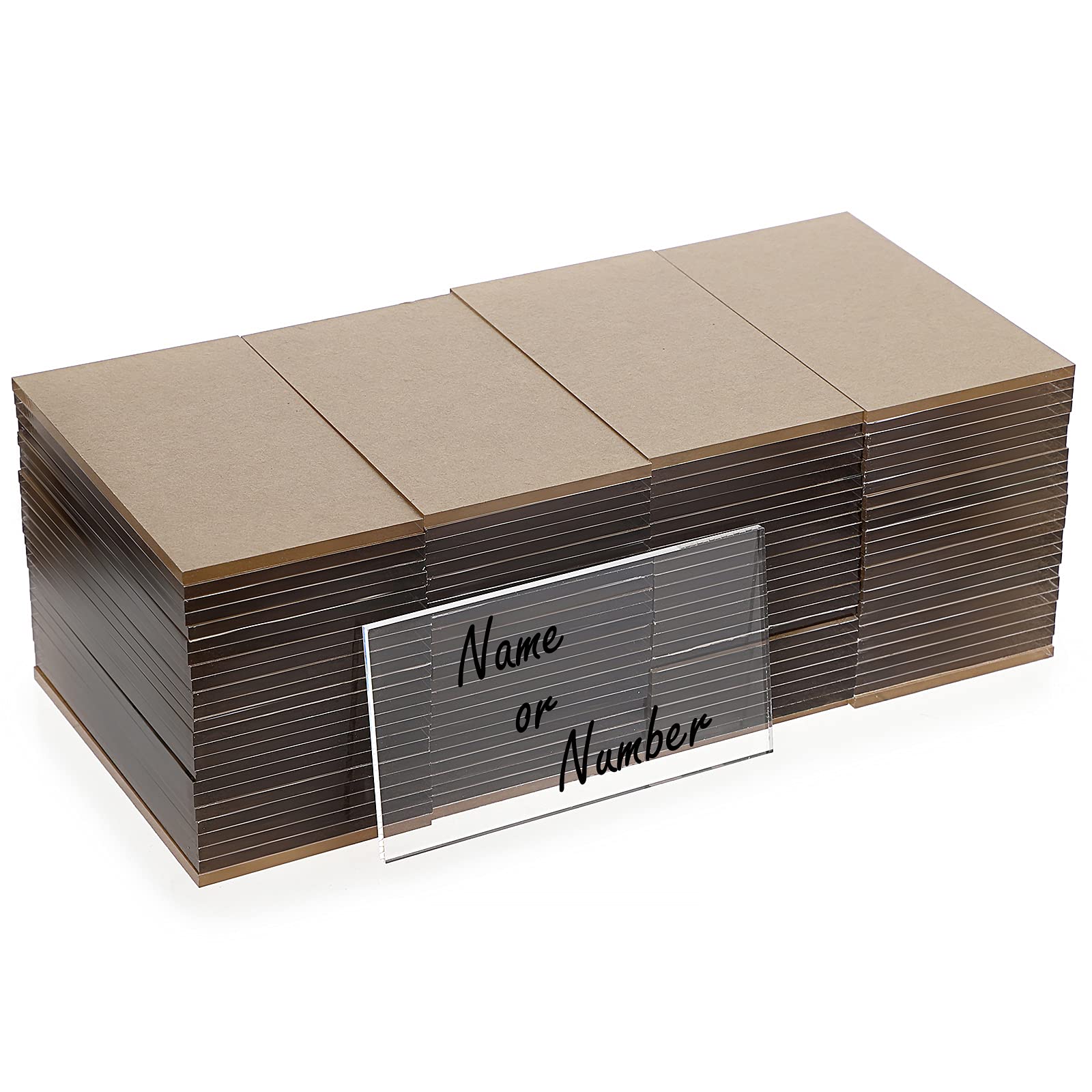 Buy BTSKY 100 PCS Clear Acrylic Place Cards for Wedding Acrylic Table ...