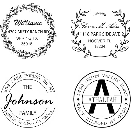 Amazon.com : Custom Self Inking Return Address Stamp YQBOOM ...