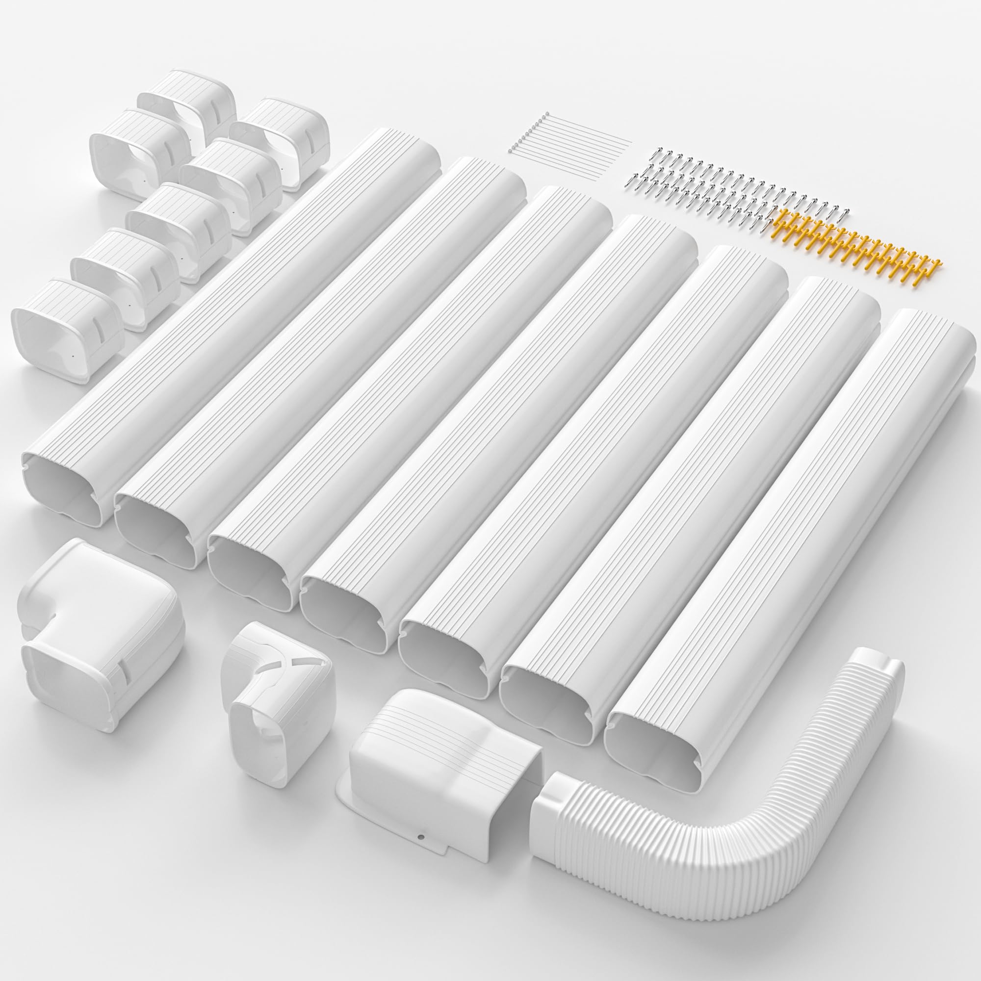 Amazon.com: Cestluck 5'' 26.5 Ft Mini Split Line Set Cover, PVC & PP ...