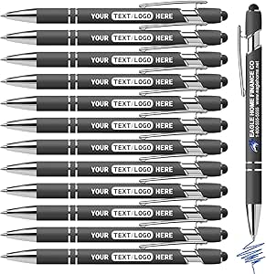 Amazon.com : Vebermo Personalized Pens with Blue Ink - Custom Metallic ...