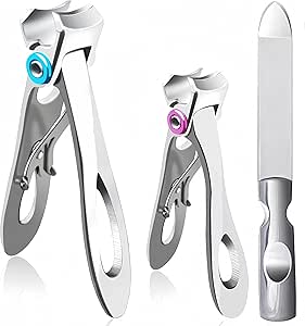 Amazon.com : Nail Clippers for Thick Nails, Extra Wide Jaw Opening Nail ...