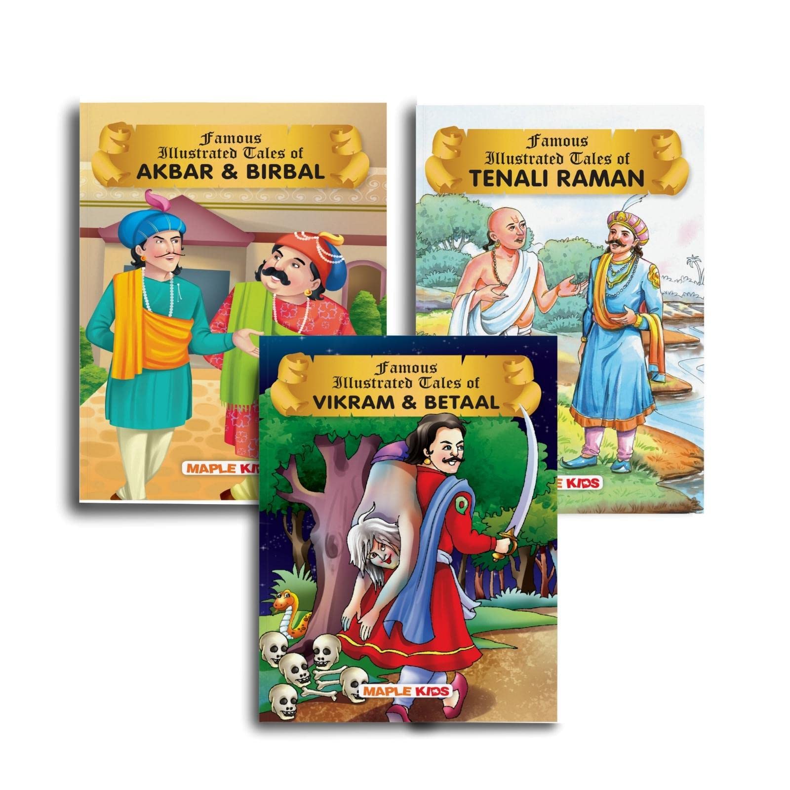 Illustrated Stories for Children (Set of 3 Books) - Tenali Raman, Akbar ...