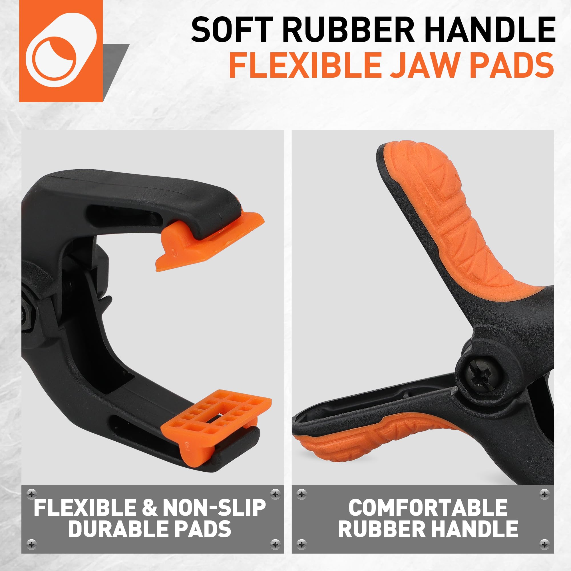 Snapklik.com : HORUSDY 16-Pack Spring Clamps Heavy Duty, 3-inch Mini ...