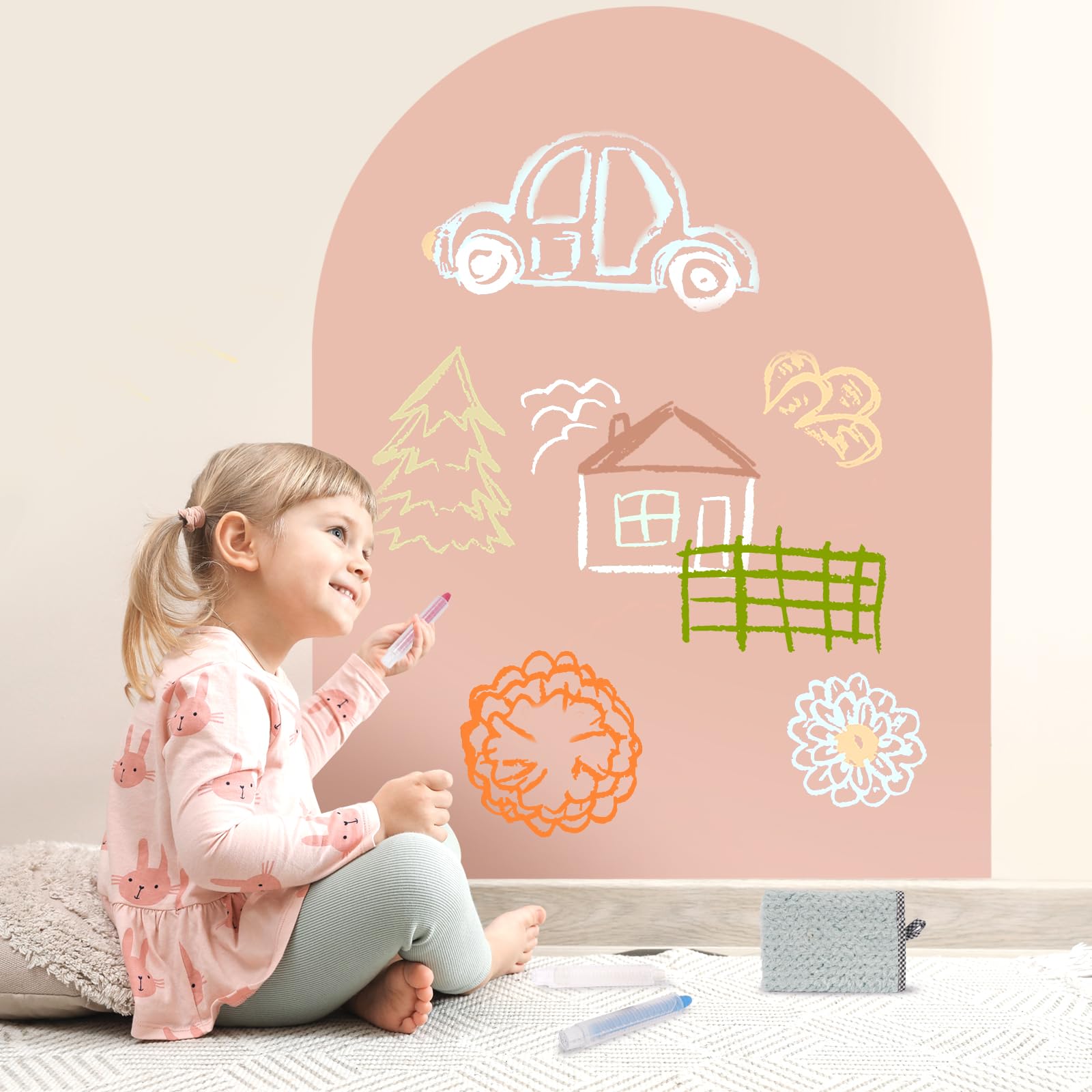 Amazon.com : Magnetic Arch Wall Decal for Kids（Camel Pink） : Office ...