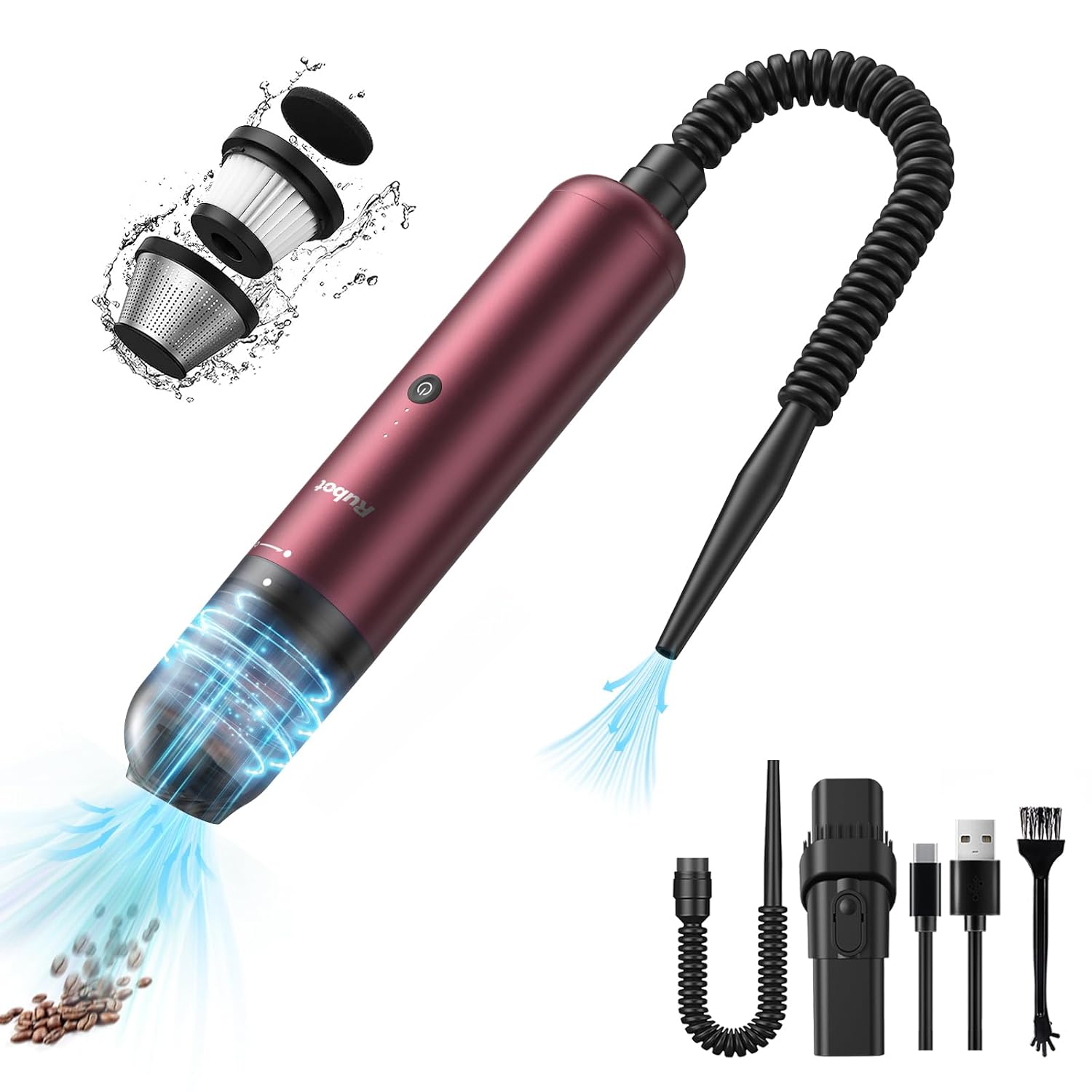 RUBOT Handheld Vacuum Cordless, 16000PA Strong Suction Car Vacuum ...