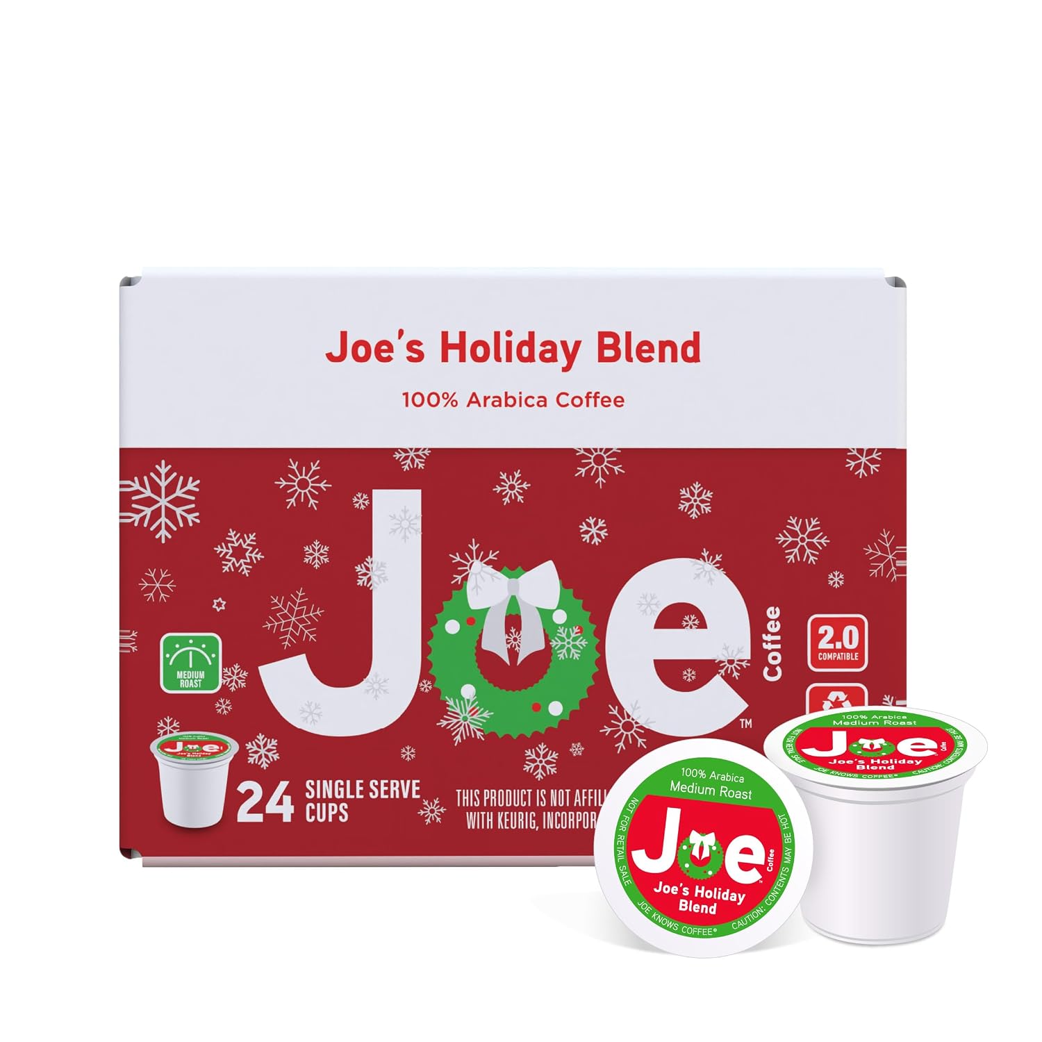 Amazon.com: Joe Knows Coffee Holiday Blend, Single Serve Cups 24 Count ...