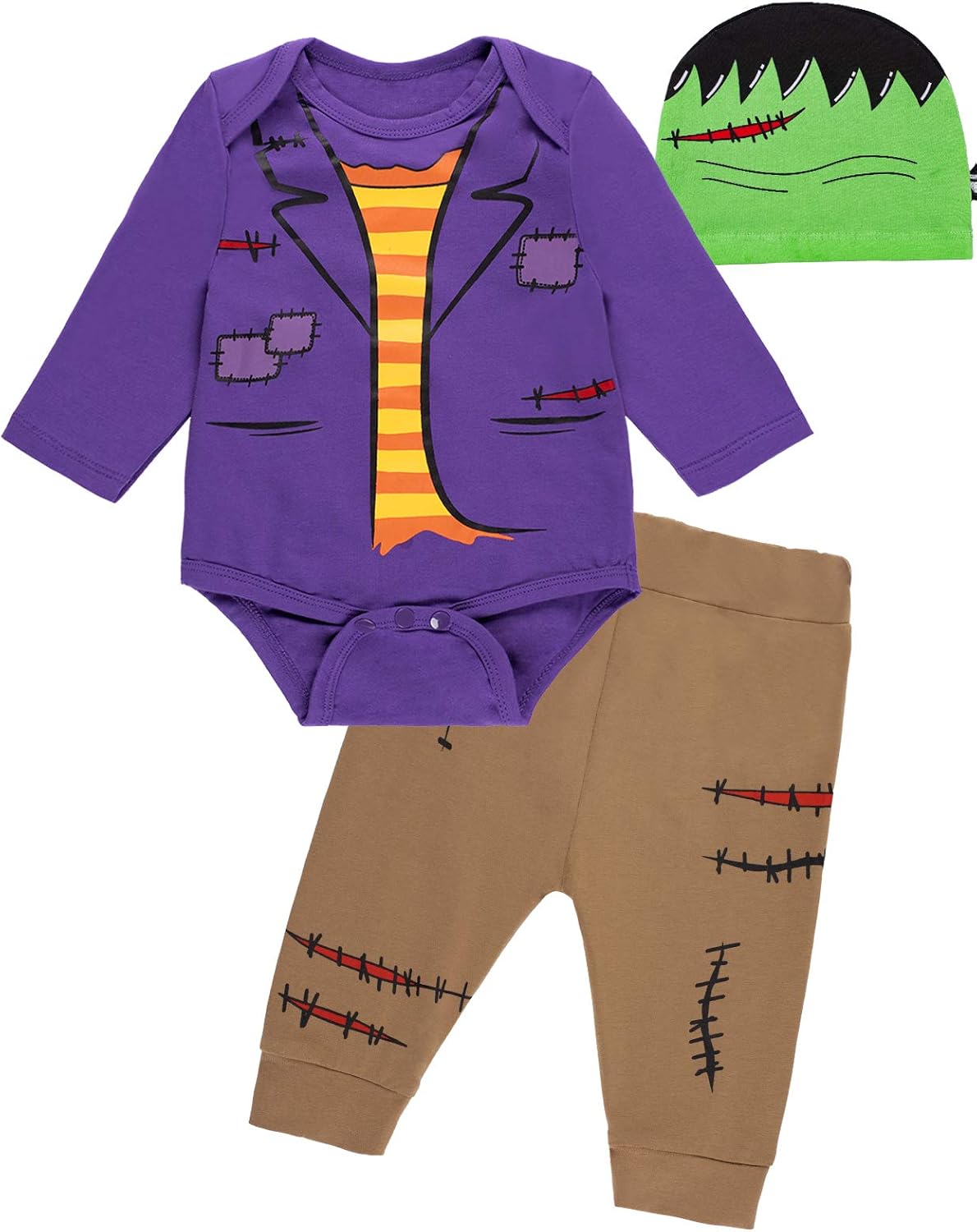 Amazon.com: Auggle Baby Boy's Halloween Frankenstein Classic Little ...