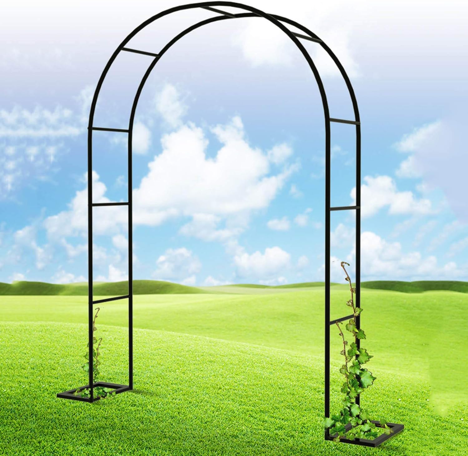 HRXQ Arco De Metal para Jardin, Arco para Rosas para Cenador De Jardín ...