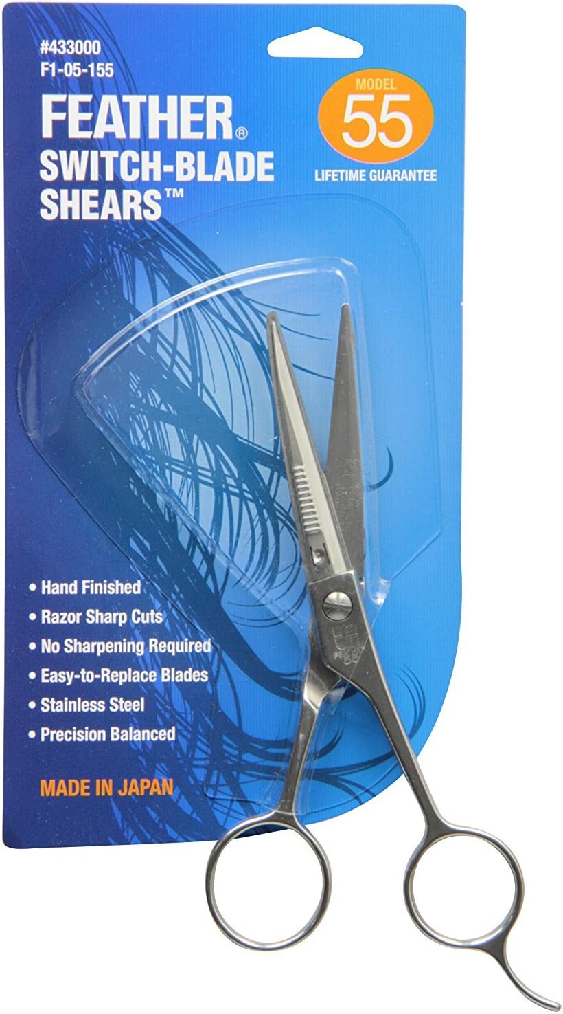Amazon.com : Feather Switch-Blade Shears - Model 55 : Hair Cutting ...