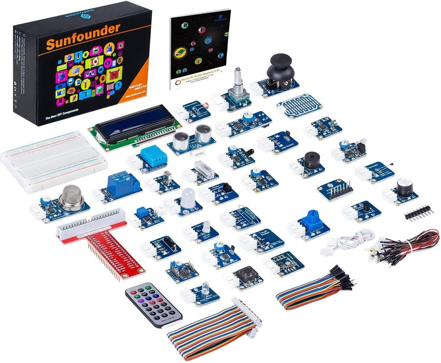 Amazon Sunfounder Raspberry Pi 用のセンサーキット37 In 137モジュール入りラズベリーパイ