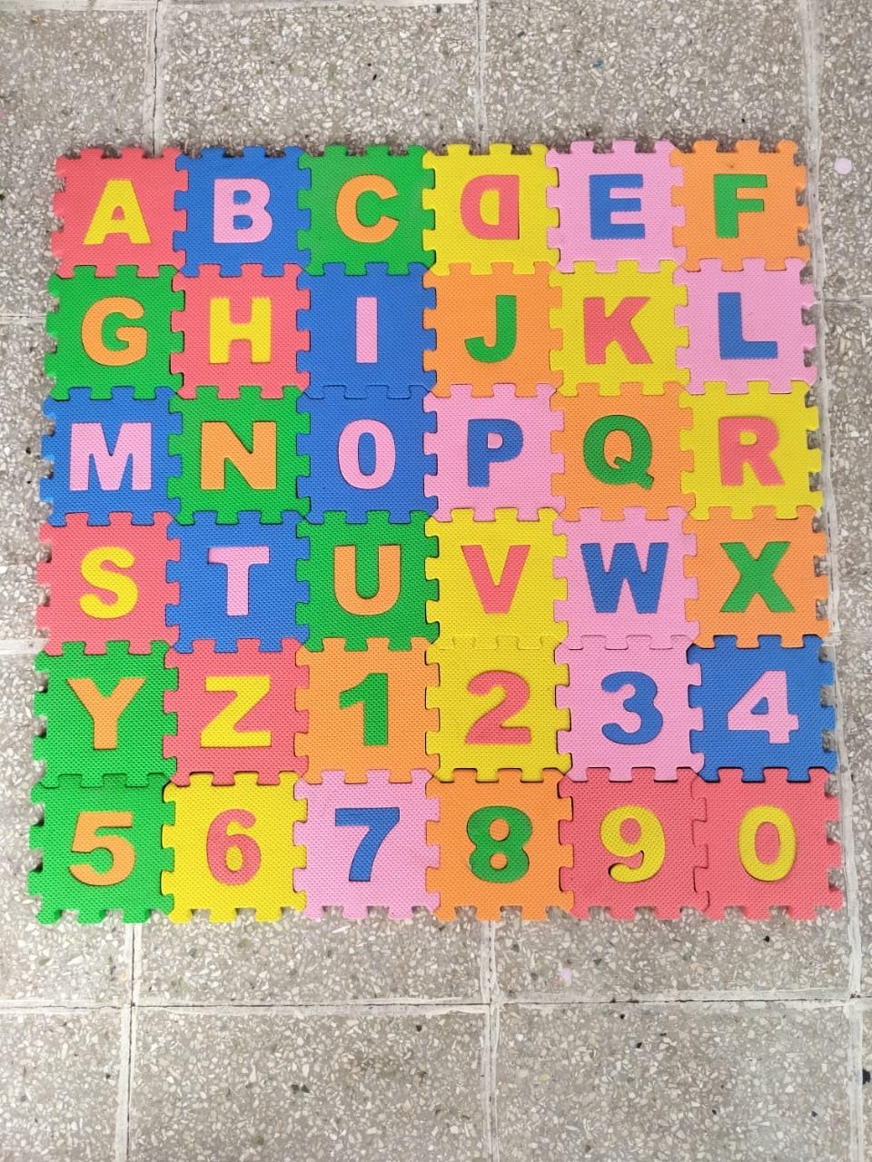 Buy VGRASSP 36 Pieces Alphabet & Number Floor Mats for Kids, Puzzle EVA ...