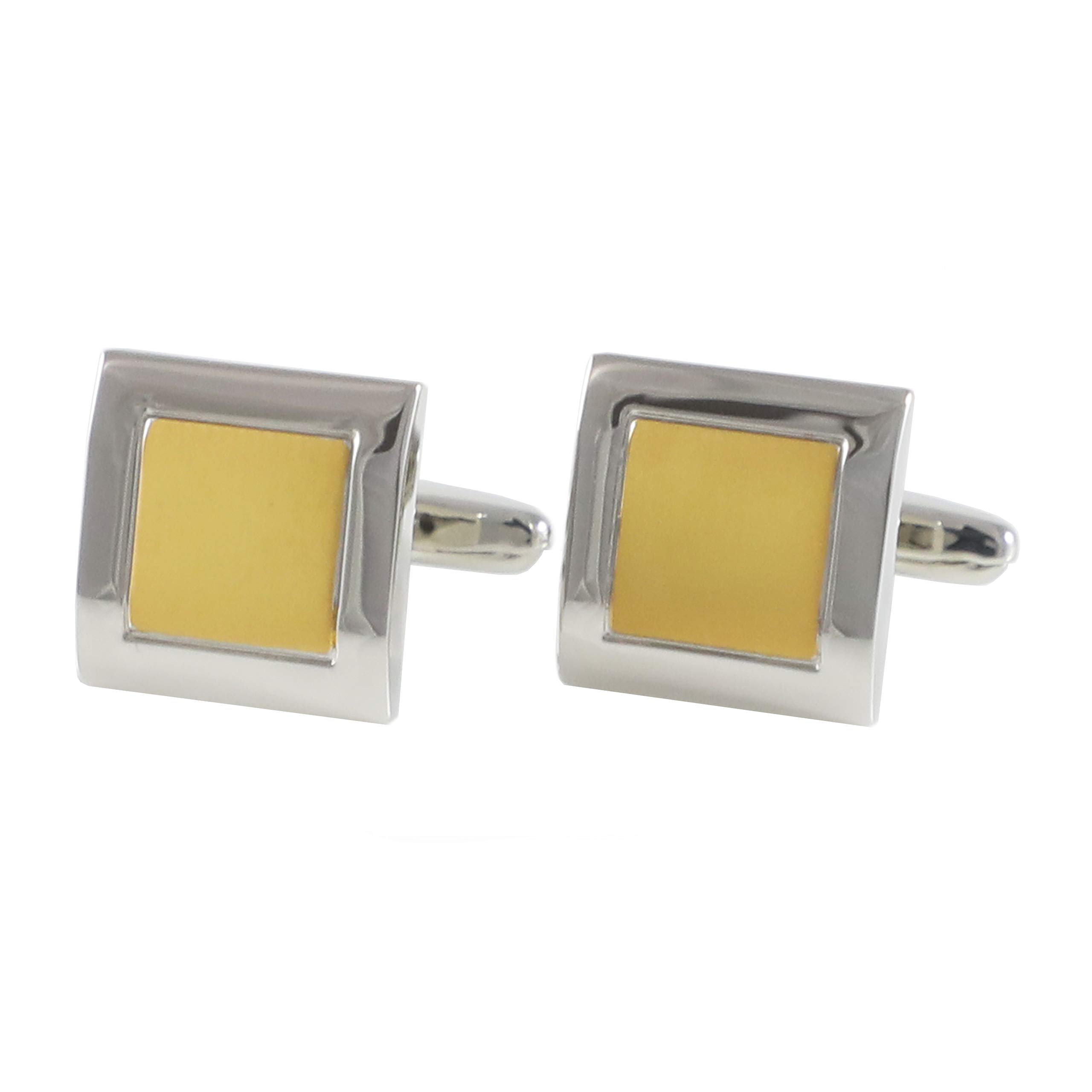 Amazon.com: MENDEPOT Men's Two Tone Cufflinks, Birthday Wedding Gift ...