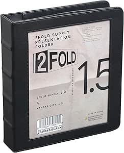 Amazon.com : 2Fold 3 Ring Binder 1.5 Inch with Clear Front Pocket ...