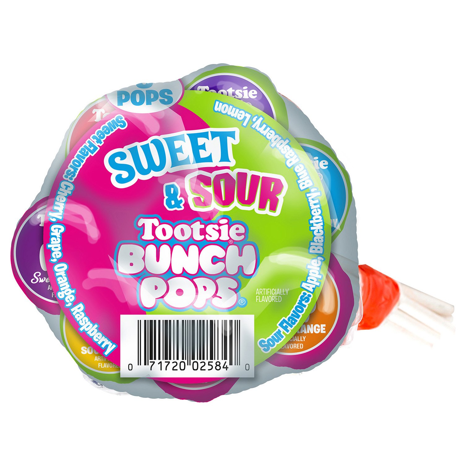 Amazon.com : Tootsie Sweet Sour Bunch Pops - 8 Count : Grocery ...