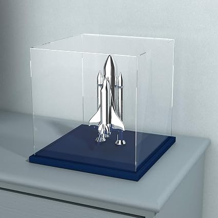 Amazon.com: Acrylic Display Case with Navy Blue Velvet Base, Simple ...