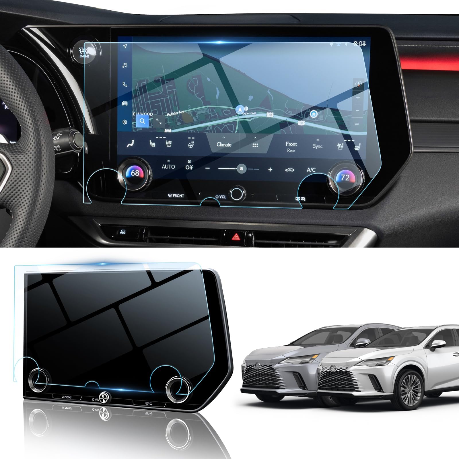 Amazon.com: BIBIBO New Updated 14" Car Screen Protector for 2023 2024 ...