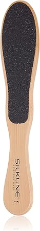 SILKLINE PROFESSIONAL Two-Sided Foot File with Oak Wood Handle, Full ...