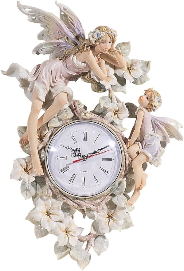 Amazon.com: OK Lighting 18" H Enchanted Fairy Wall Clock : Home & Kitchen