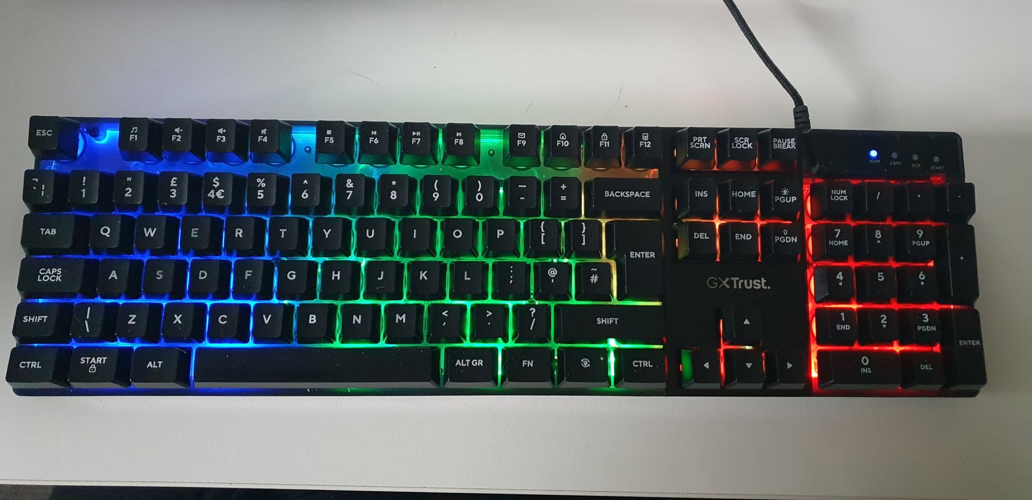 Trust Gaming GXT 835 Azor Gaming Keyboard with QWERTY UK Layout, LED ...