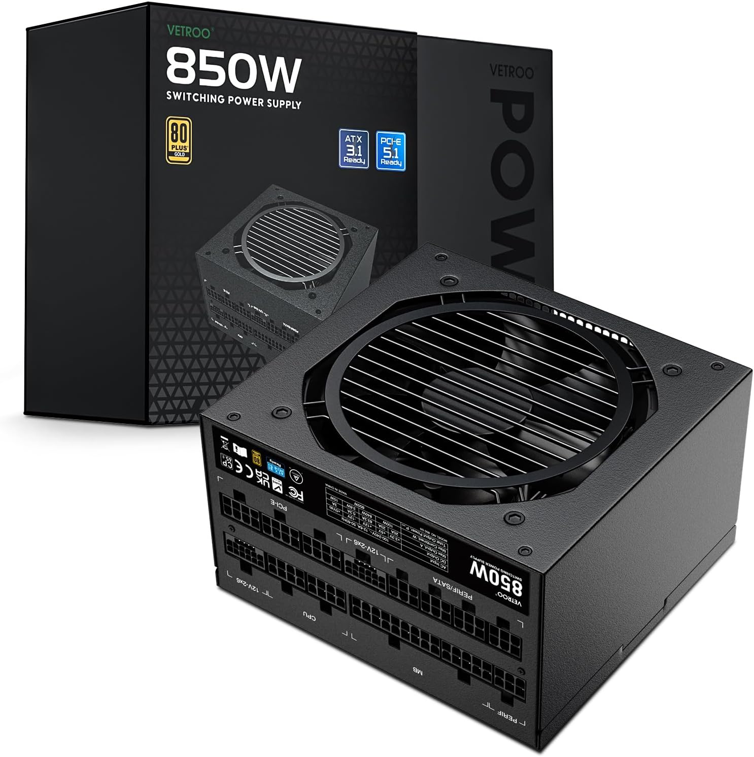 Amazon.com: XPG CORE Reactor II VE 650W, Black, 80 Plus Gold PSU, FDB 120mm Fan, 140x150x86mm ...