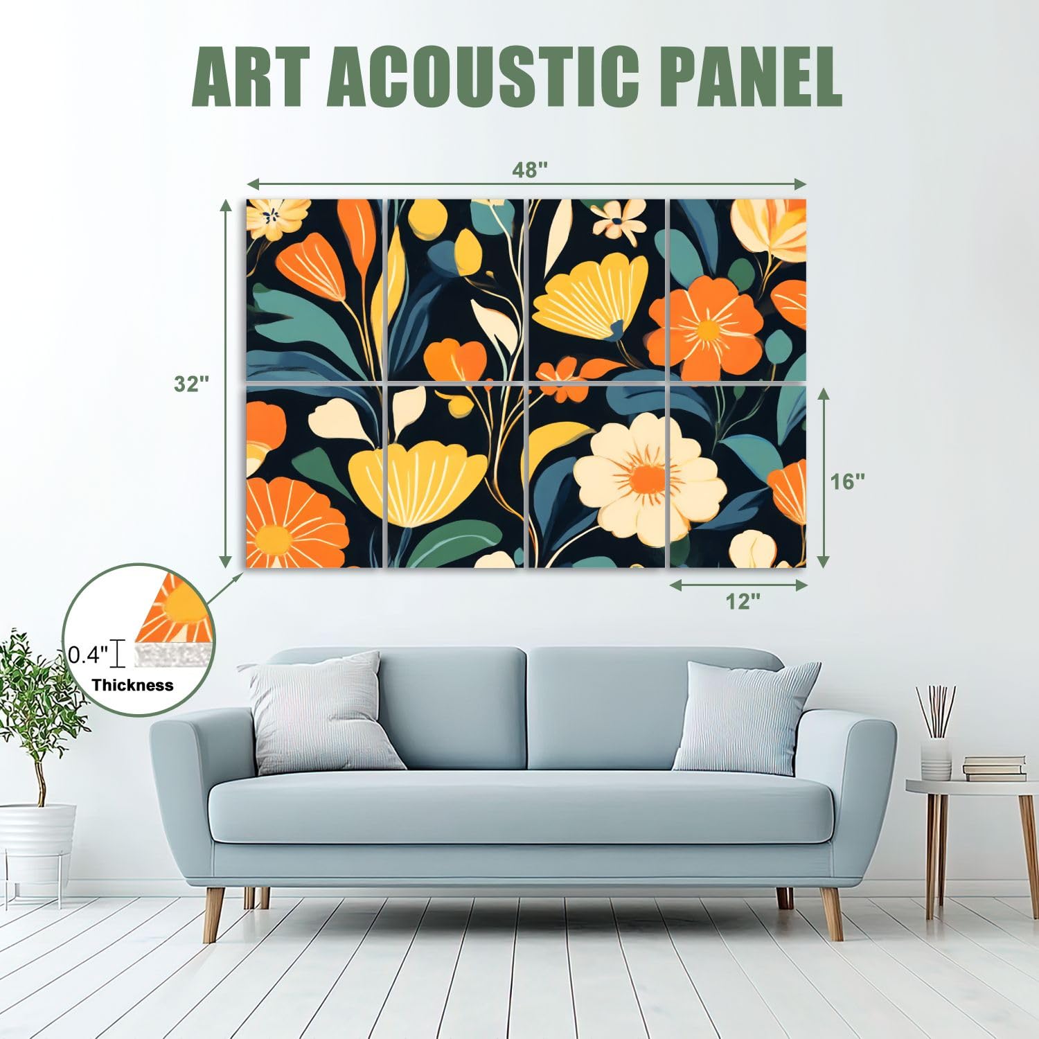 Recording Studio Acoustic Treatment Art Acoustic Panels Set Of 8 ...