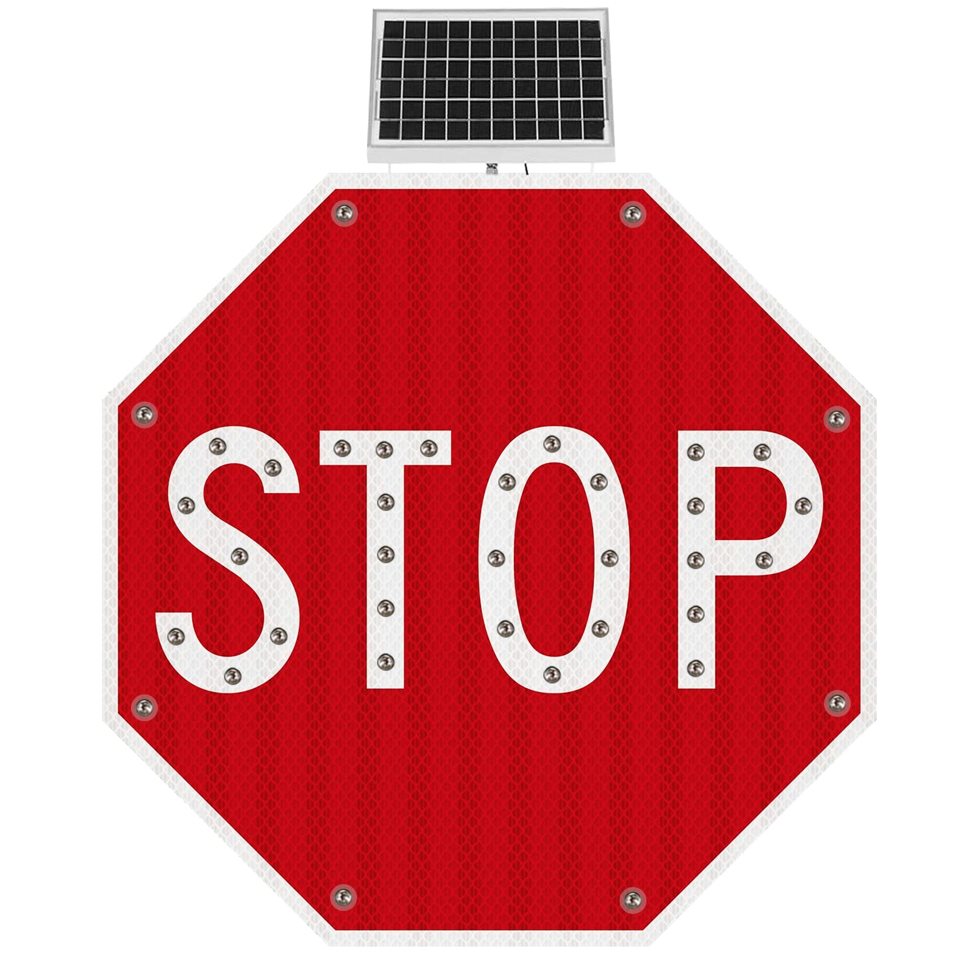 24 Stop Sign Solar Powered Led Blinking Stop Sign Mutcd | Desertcart ...